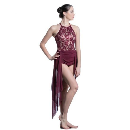Maroon Dance Costume | Twirling Ballerinas | Maroon Lyrical Outfit